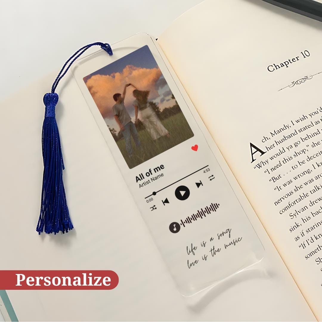 Personalized Music Player Album Cover Bookmark With Tassel, Custom ...