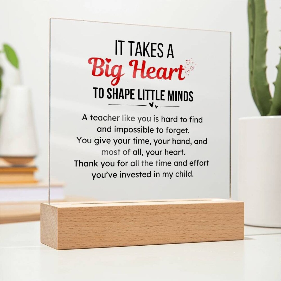 Personalized Teacher Thank You From Parents, Student Teacher Gift ...
