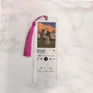 Personalized Album Cover Bookmark With Tassel, Custom Music Cover ...
