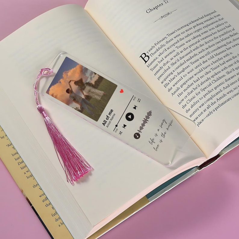Personalized Music Player Album Cover Bookmark With Tassel, Custom ...