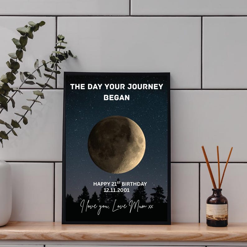Custom Moon Phase Print | Digital File Only | Print Yourself | Mother’s ...