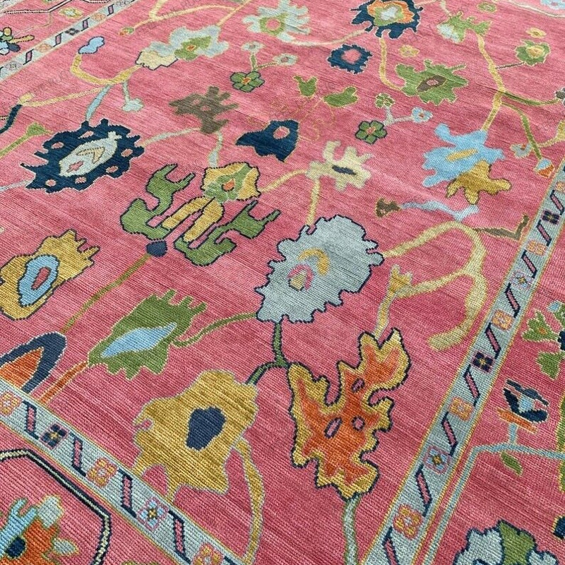 Pink Oushak Rug - Etsy