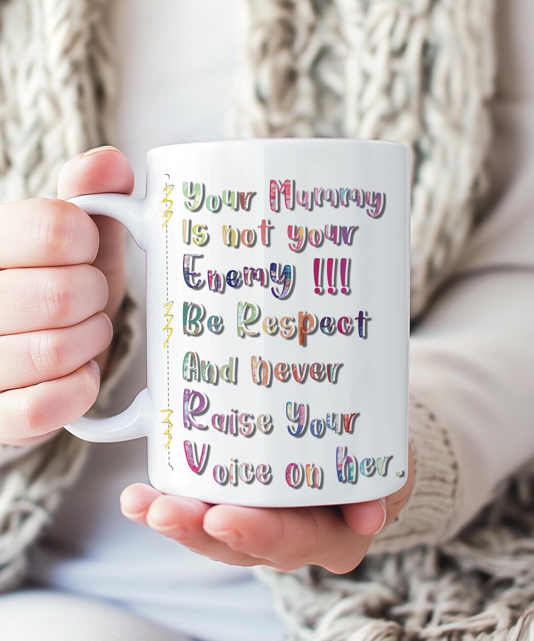 Respect Your Mom Script Mug, Mother's Day Gift, Birthday Present ...