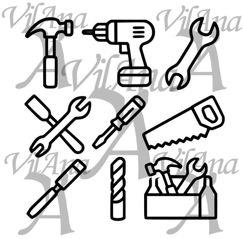 Tool Plotter File Set SVG DXF PDF JPG | 9 Designs | Crafts & DIY Lasercut Lightburn - Etsy
