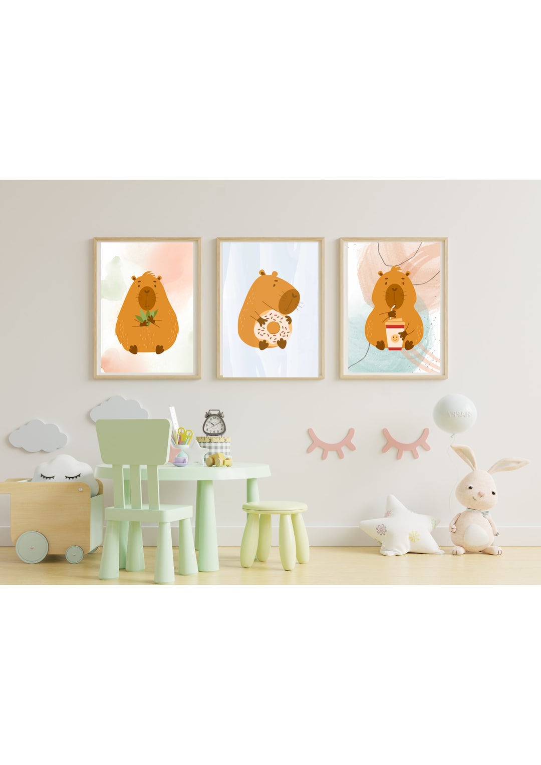 Printable Capybara Wall Art, Capybara Decor, Digital Download - Etsy