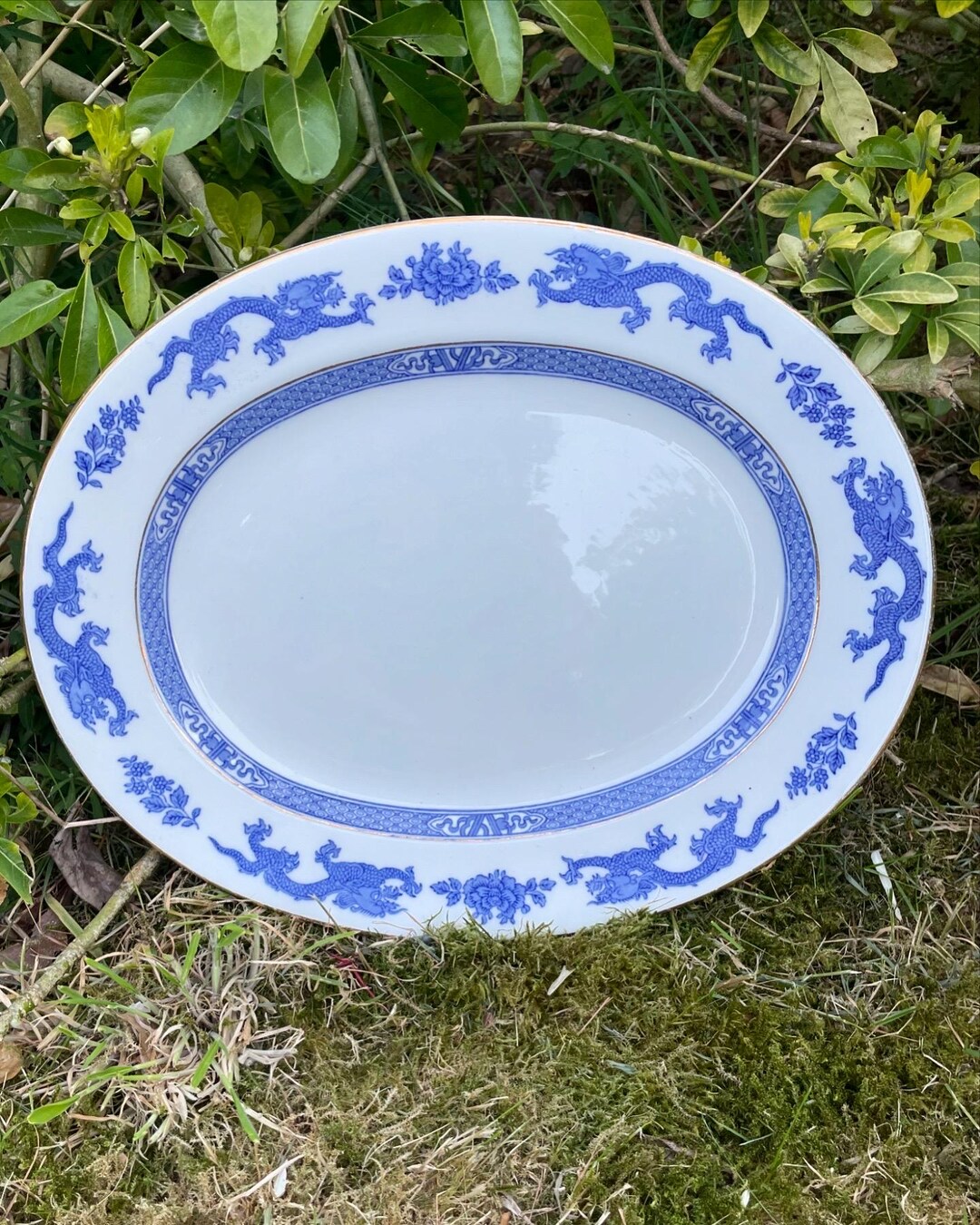Royal Cauldon Blue Dragon Platter, C.1933. DM to Confirm International ...