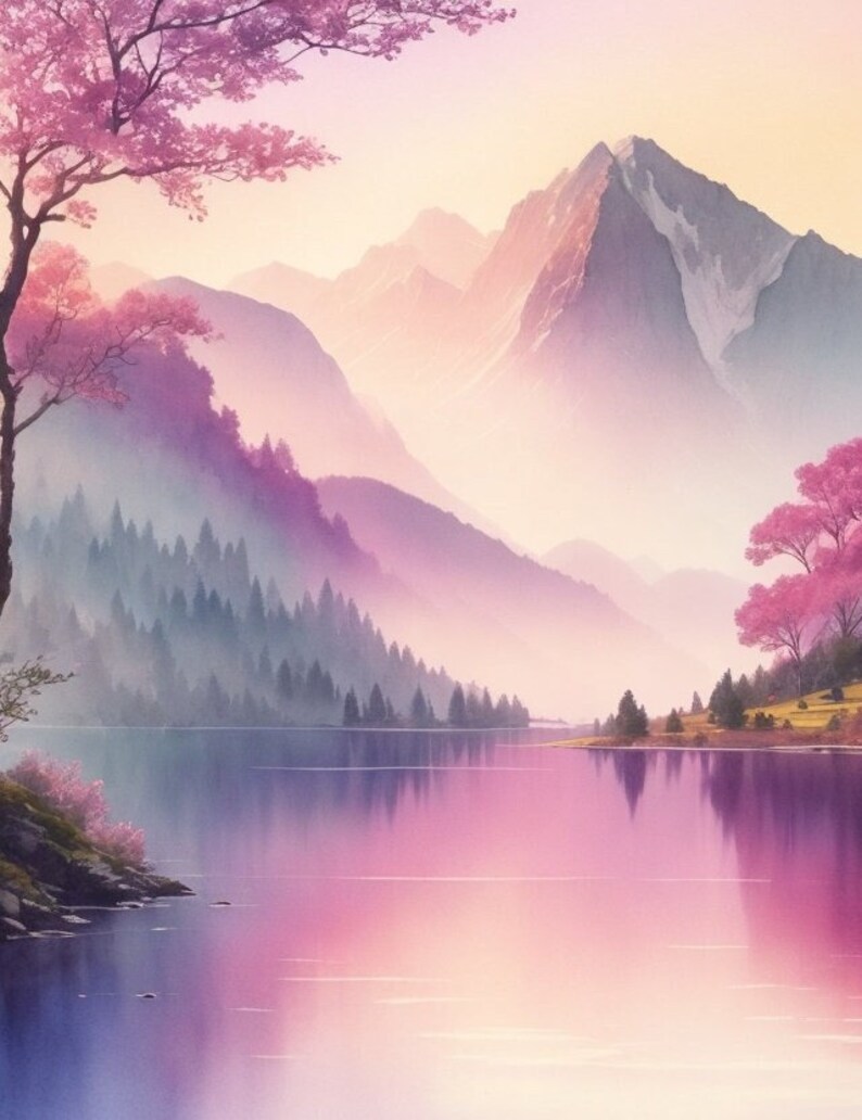 Pink Sunset Image Collection - Etsy
