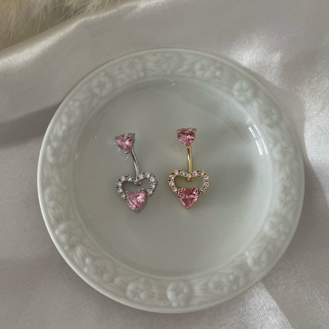 Belly Button Piercing Heart, Belly Button Piercing Ring, Belly Button ...