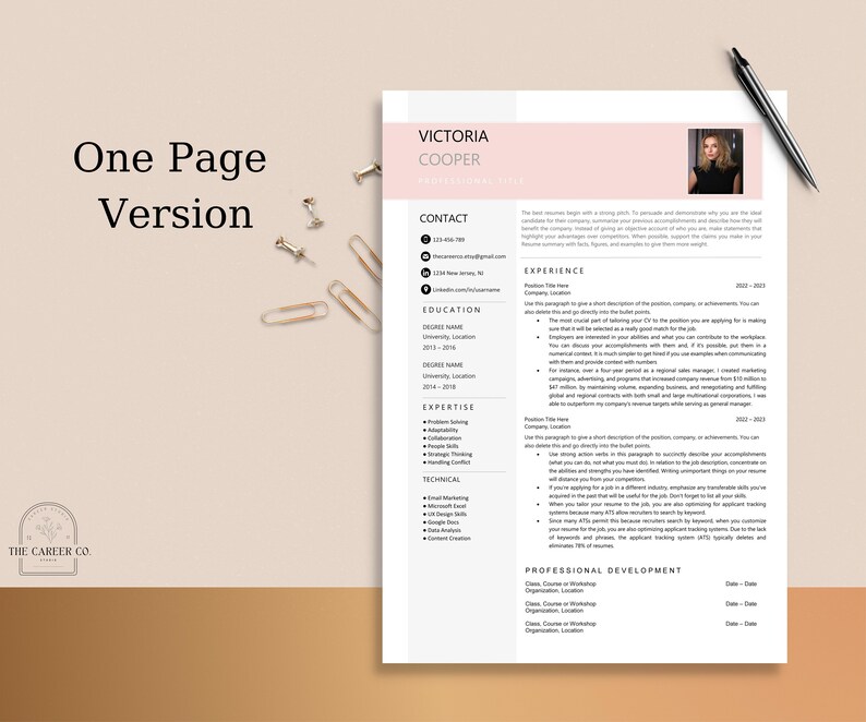 Resume Template 2023 Professional Resume Template Word and - Etsy