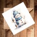 Printable Christmas Card Snowman 05 DIGITAL DOWNLOAD - Etsy