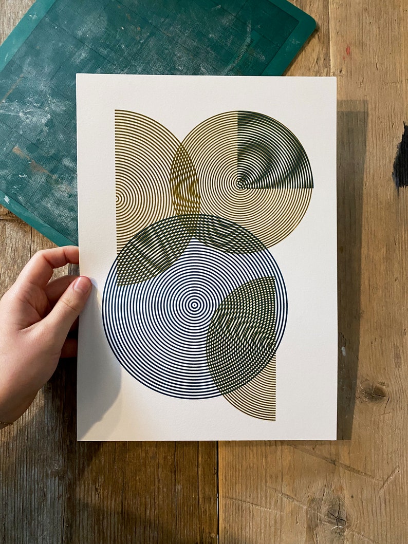 Moire 'metaverse' 2023 Risograph Print Two Colour Risoprint - Etsy