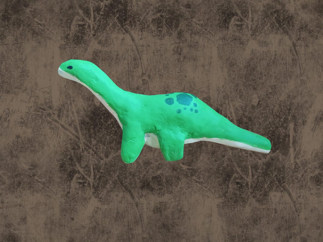 Dingo Dinosaur Figurine Green Extra Small - Etsy