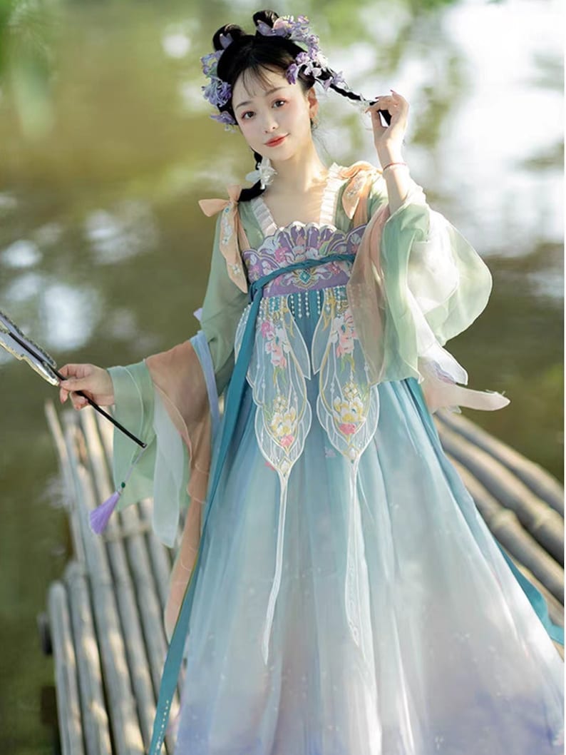 Flower Pink Traditional Hanfu Dress by Yandan Hanfu - Etsy