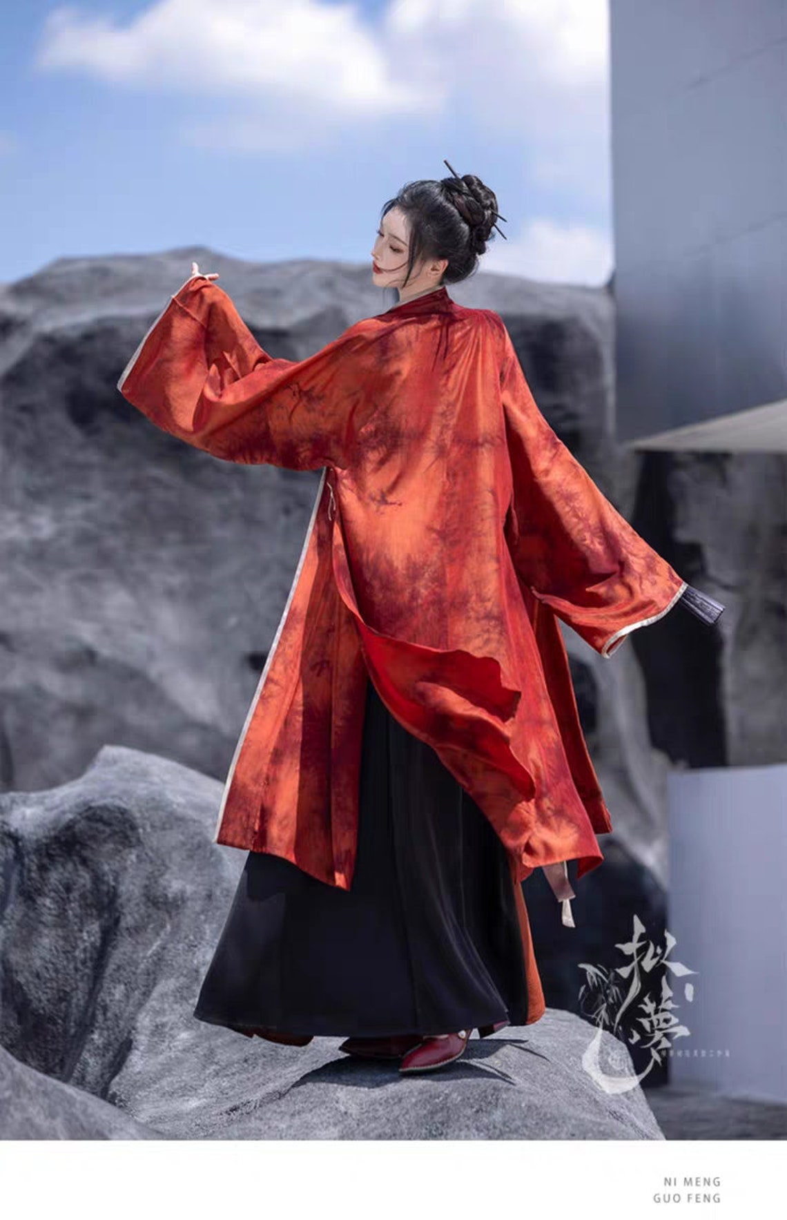 Red Modern Hanfu Dress by Yandan Hanfu - Etsy