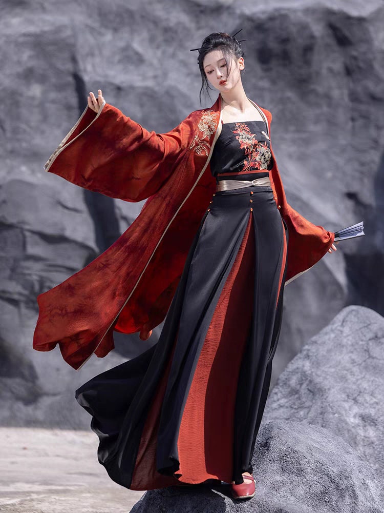 Red Modern Hanfu Dress by Yandan Hanfu - Etsy