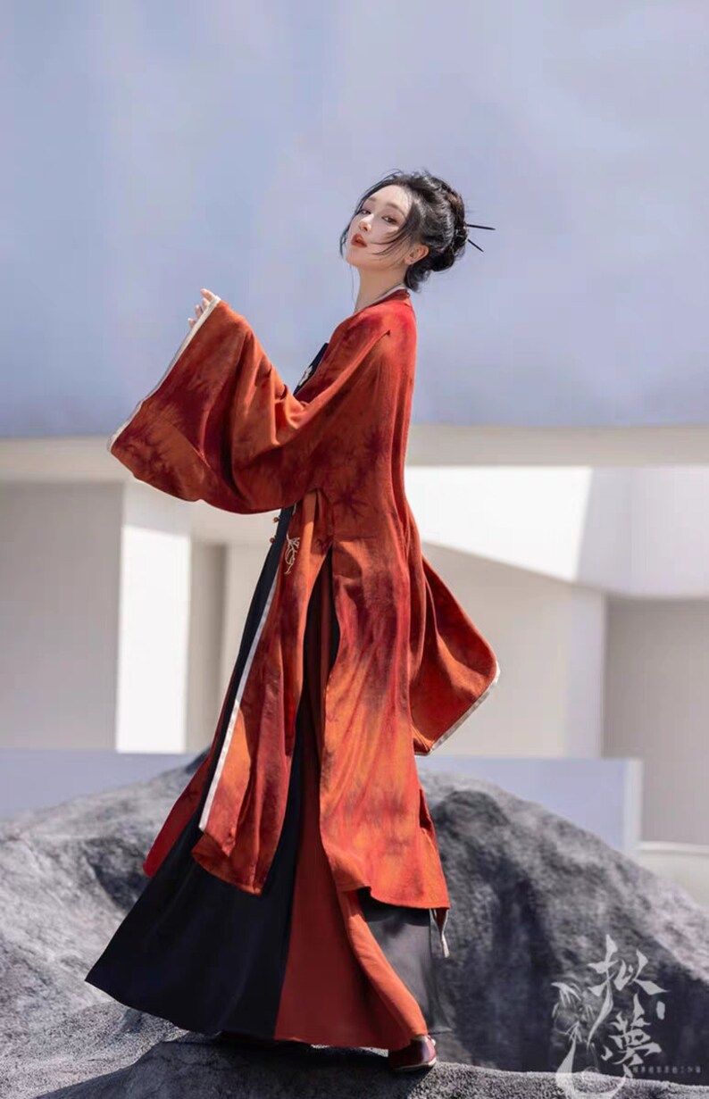 Red Modern Hanfu Dress by Yandan Hanfu - Etsy