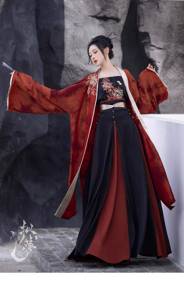 Red Modern Hanfu Dress by Yandan Hanfu - Etsy