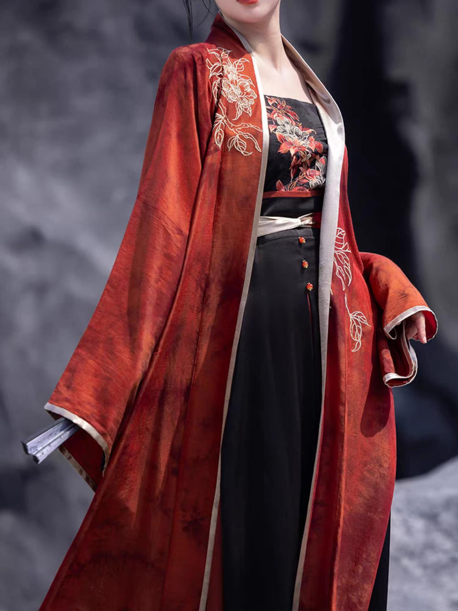 Red Modern Hanfu Dress by Yandan Hanfu - Etsy