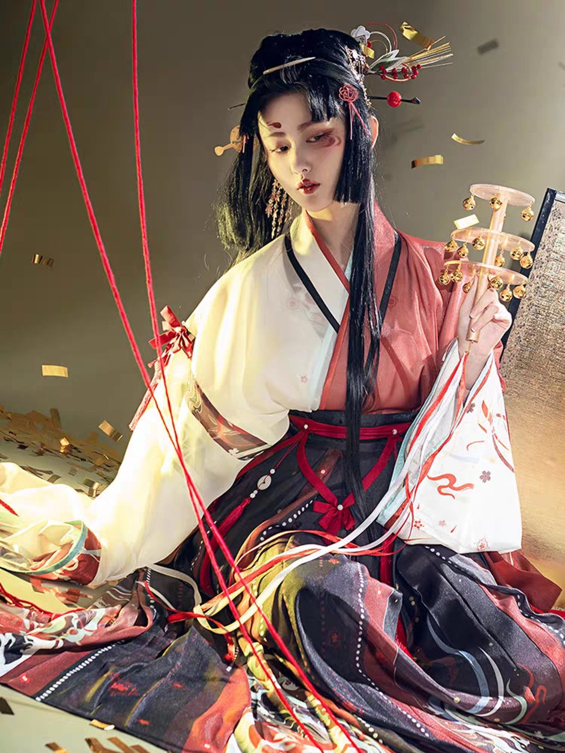 Red Traditional Hanfu Dress by Yandan Hanfu Chinese Costume - Etsy