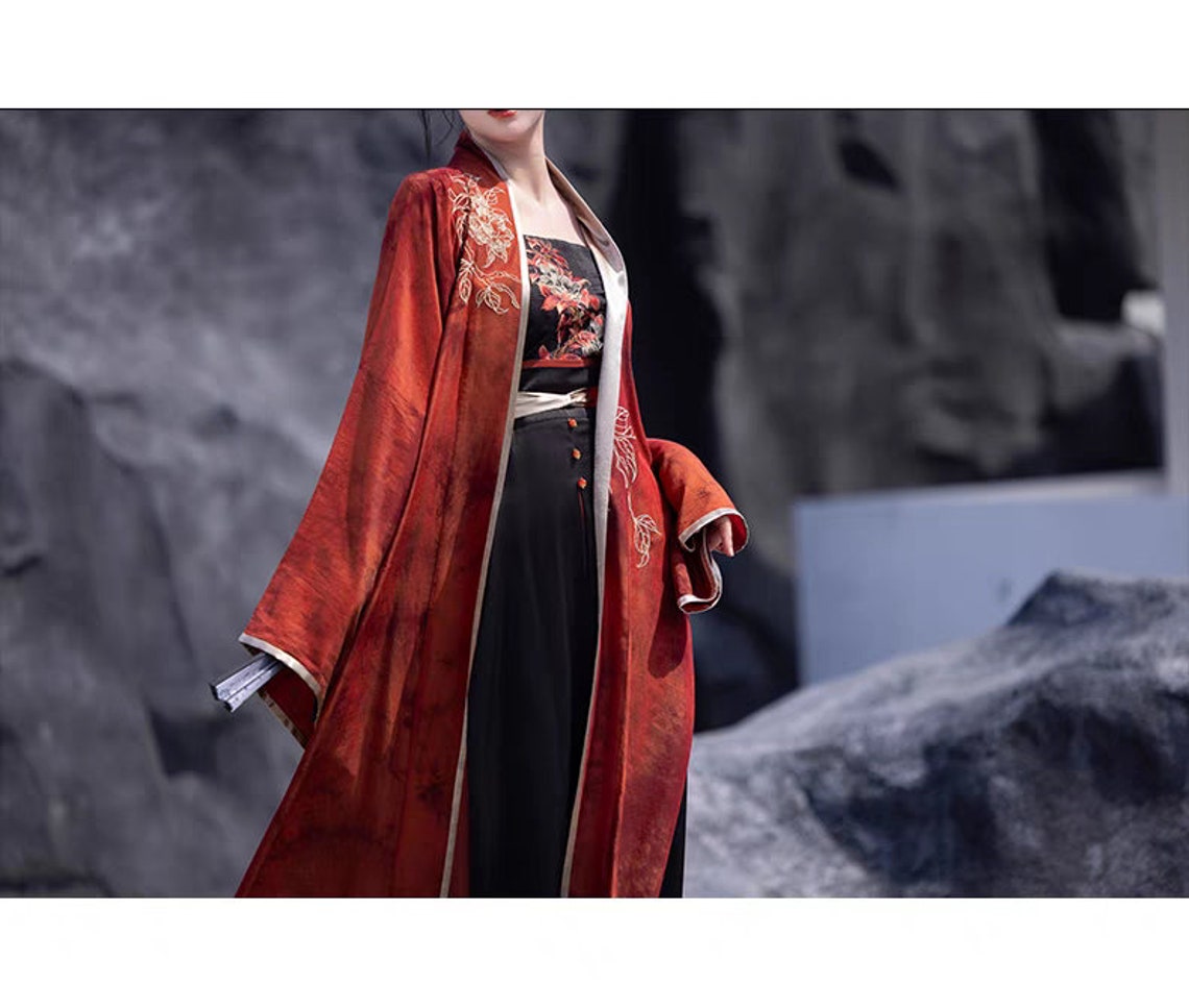 Red Modern Hanfu Dress by Yandan Hanfu - Etsy