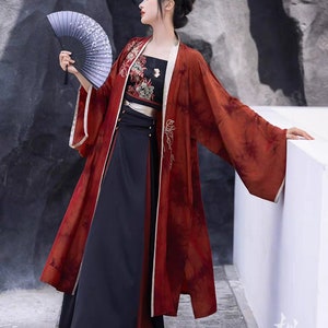 Red Modern Hanfu Dress by Yandan Hanfu - Etsy
