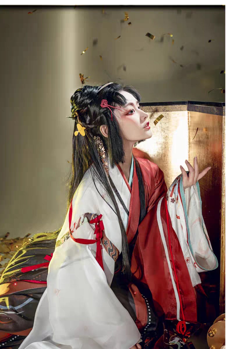 Red Traditional Hanfu Dress by Yandan Hanfu Chinese Costume - Etsy