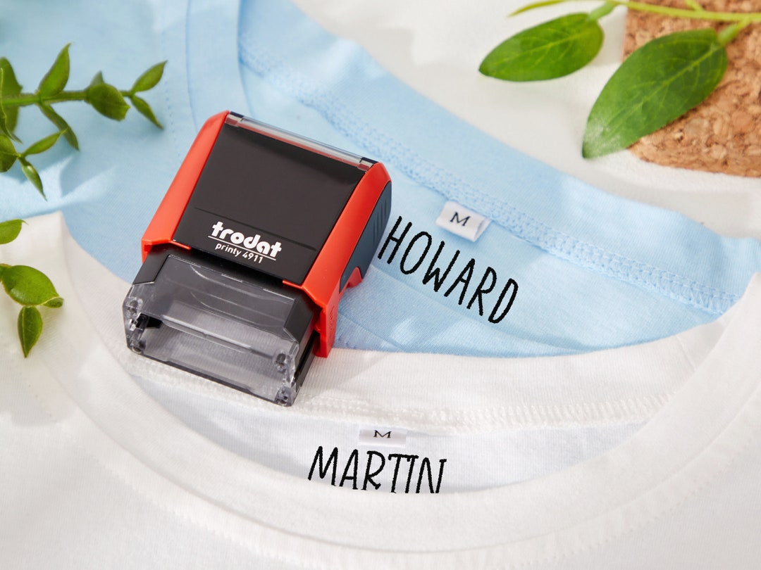 Personalized Clothing Stamp Custom Fabric Stamp Self Inking - Etsy