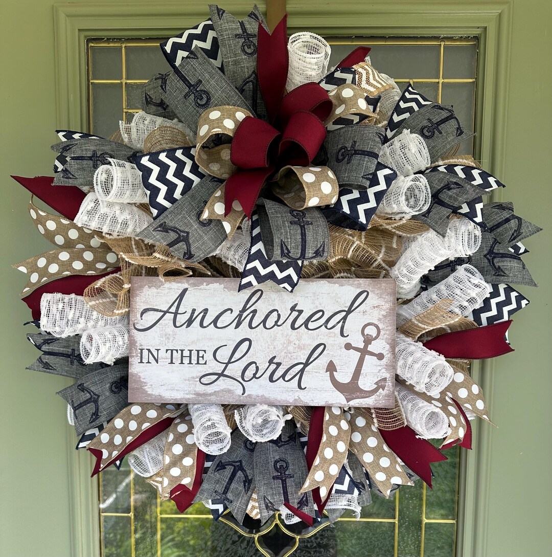 Christian Wreath, “anchored in the Lord” Everyday Wreath, Spiritual ...