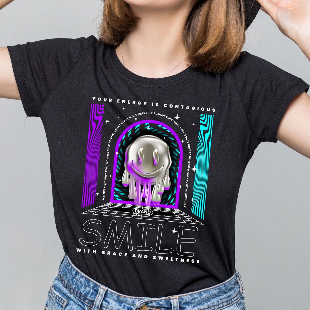 Smile With Grace T-shirt Design PNG, Smile Shirt Png, Smile Face Png ...
