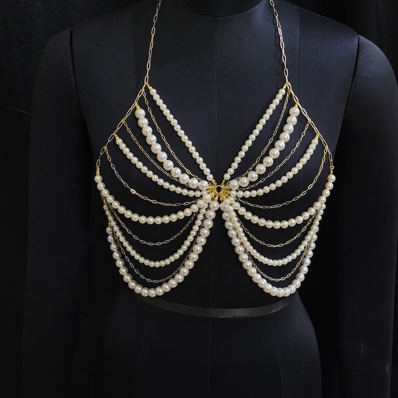 Pearl Body Chain - Etsy
