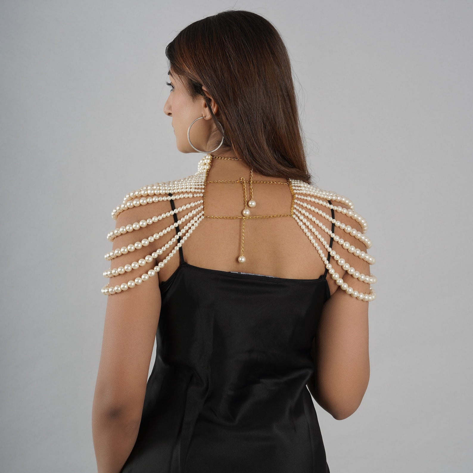 Pearl Beaded Body Chain Bra Top Bridal Body Chain , Bikini Jewelry ...