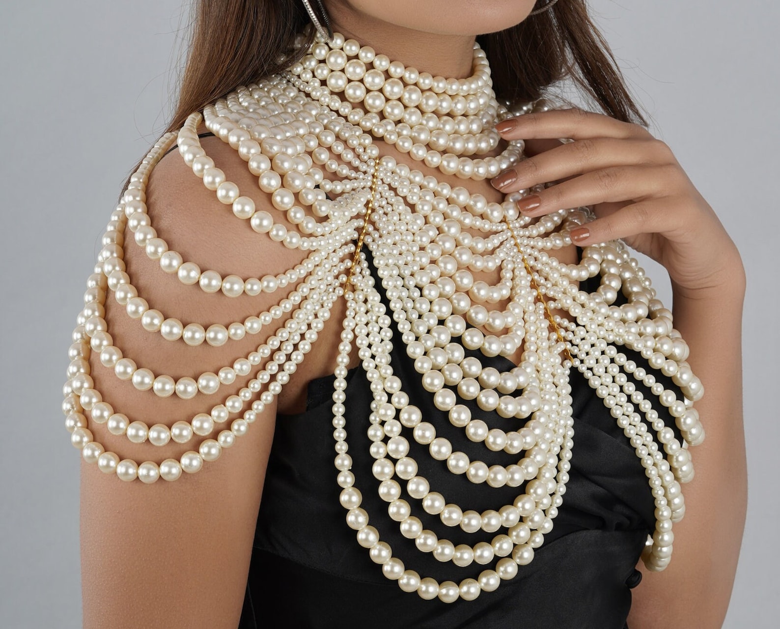 Pearl Body Jewelry, Beaded Bra, Handmade Bridal Body Chain, Body Chain ...