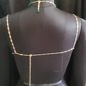 Color Gemstones Beaded Crystal Bralette Body Chain Rhinestone Mermaid ...