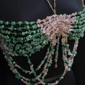 Wicked Inspired Gemstone Bra, Beaded Bralette Body Chain, Mermaid Core ...