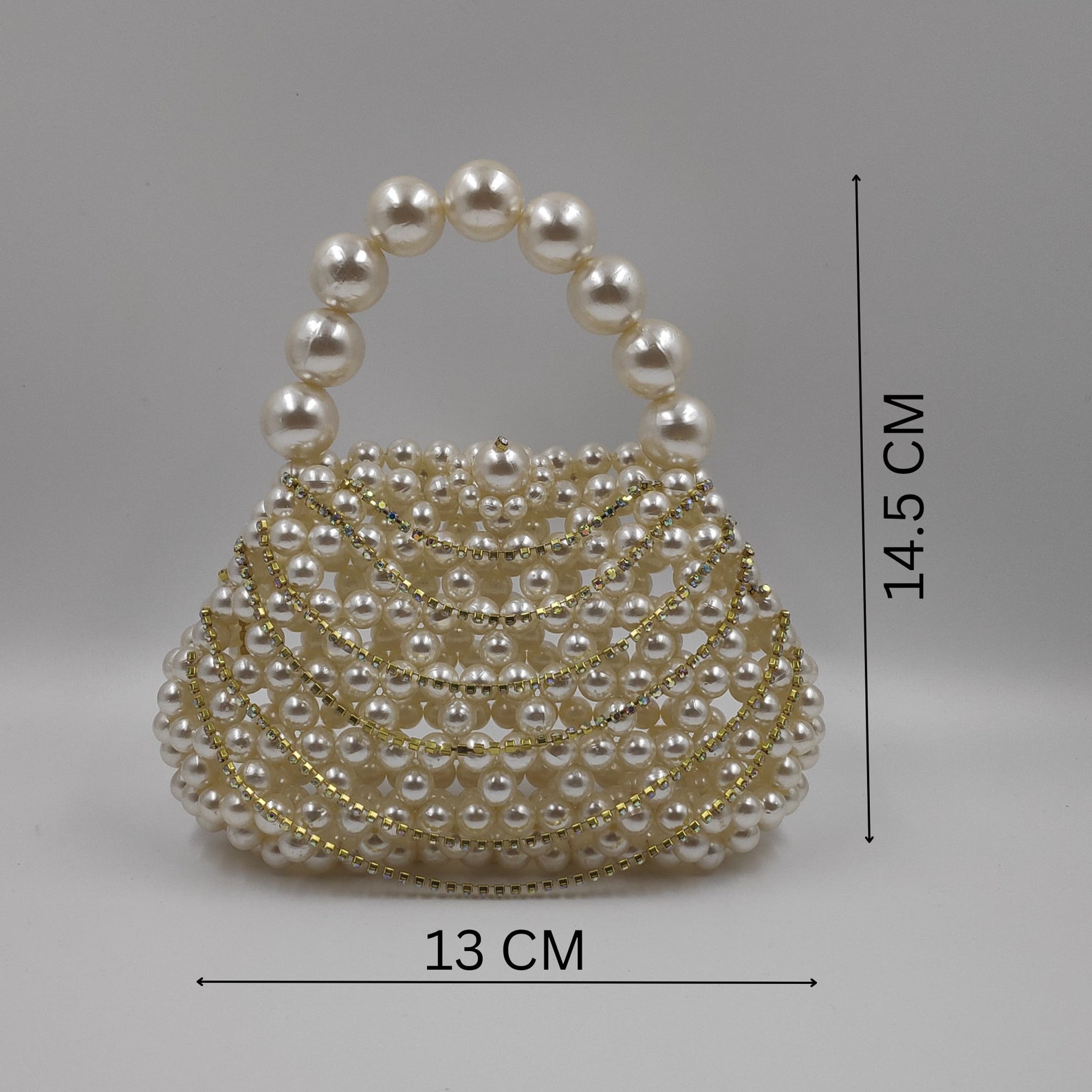 Pearl Beaded Bag, Pearl Mini Bag With Rhinestone, Faux Pearl Handbag ...