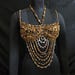 Brown Gemstone Bead Bra Pearl, Beaded Bralette Body Chain, Brown ...