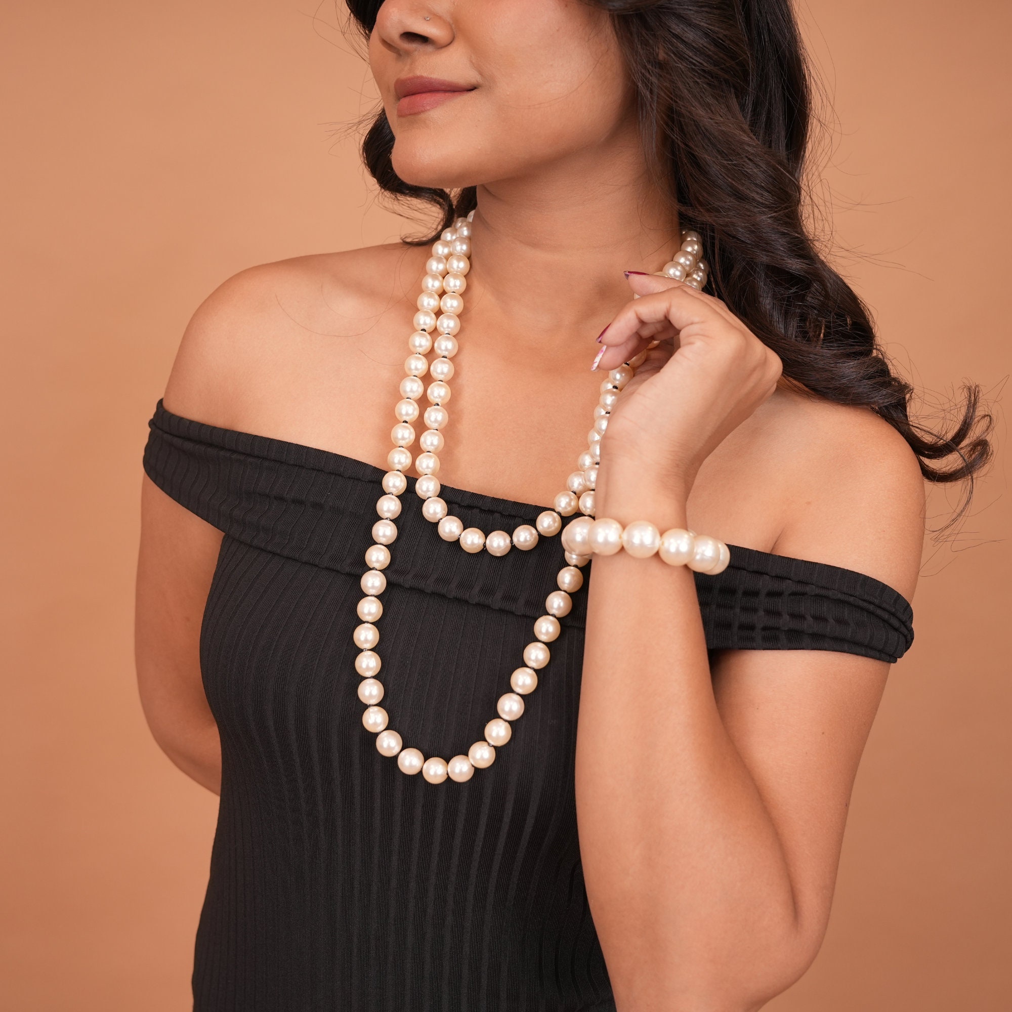 Elegant Pearl Necklace, Multi-style Long Strand Pearl String for Her ...