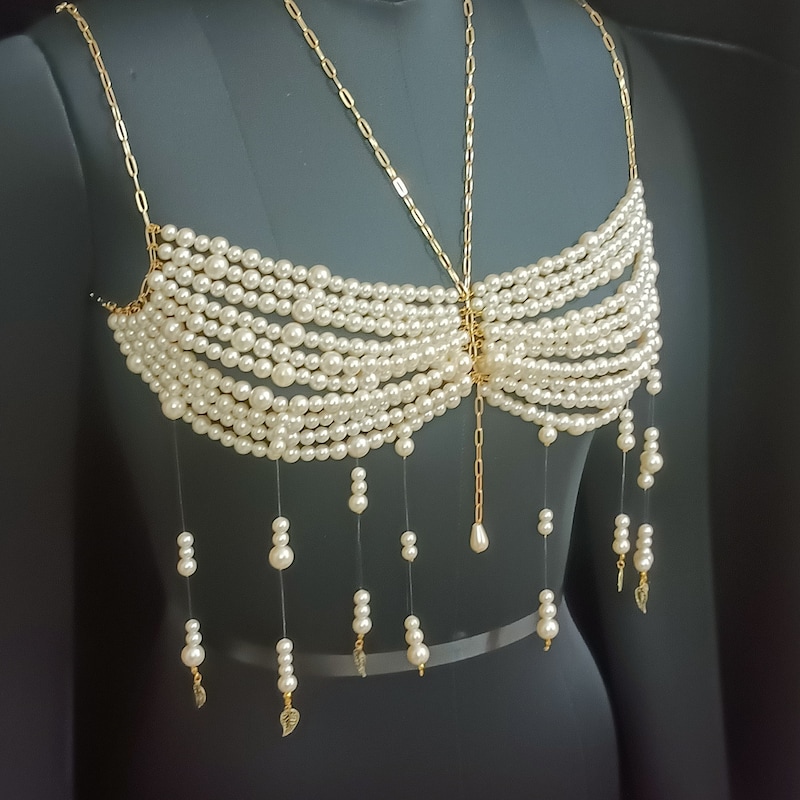 Pearl Body Chain - Etsy