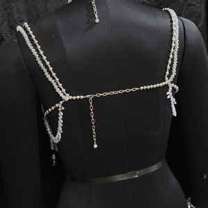 Handmade Crystal Body Chain, Bridal Body Jewelry, Body Chain Bra ...