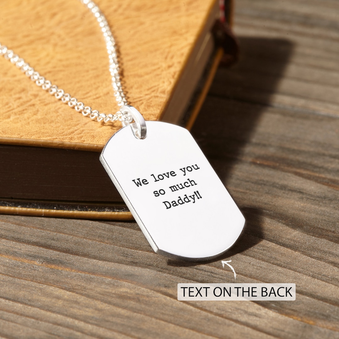 Dad Necklace With Kids Names- Father’s Day Necklace, Personalized Dog ...