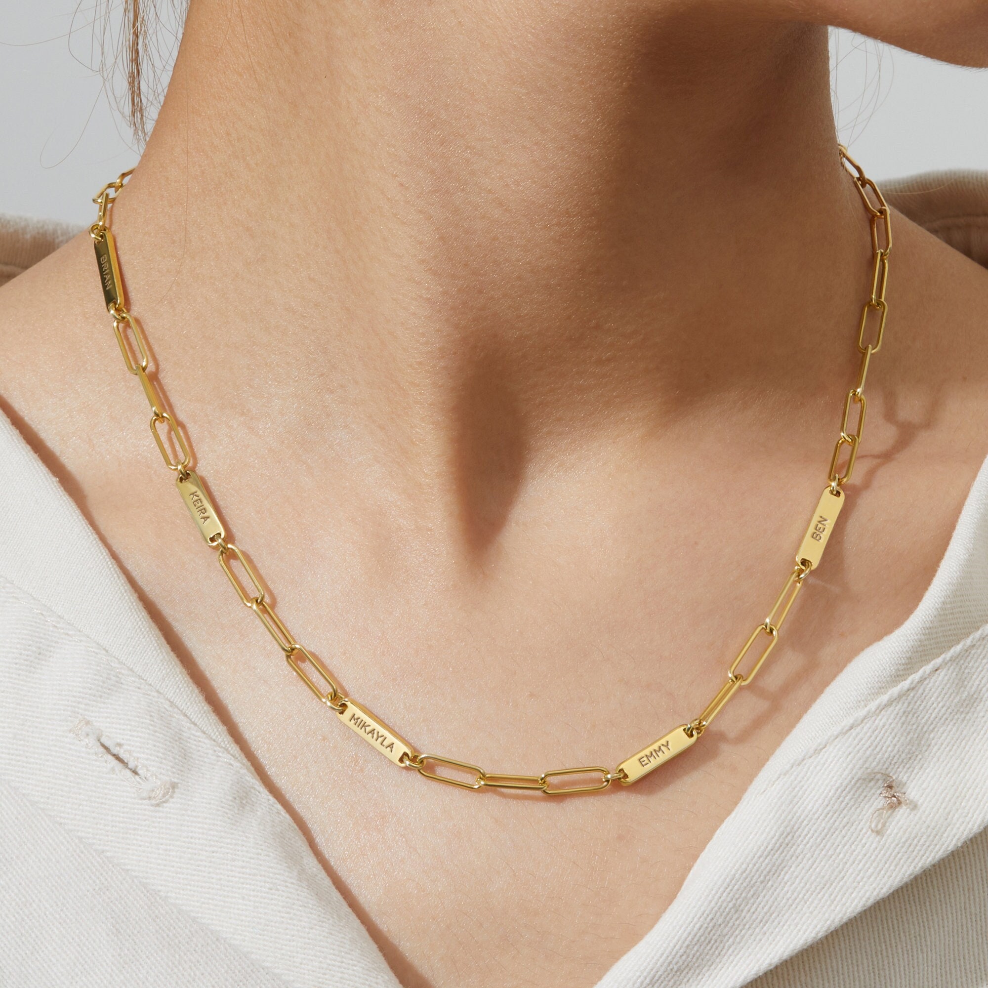 Custom Multiple Name Necklace: Necklace With Two, Three, Four, Five ...