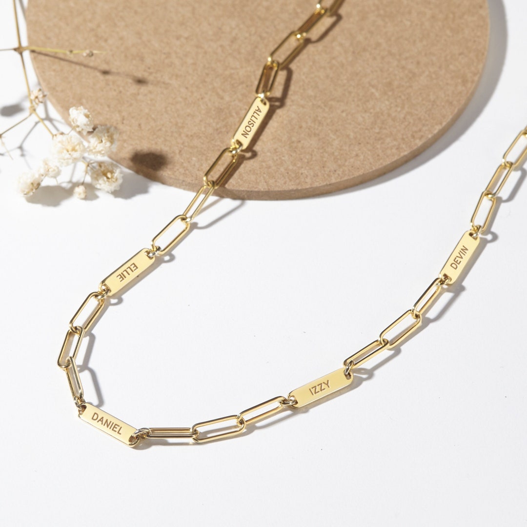 Custom Multiple Name Necklace: Necklace With Two, Three, Four, Five ...