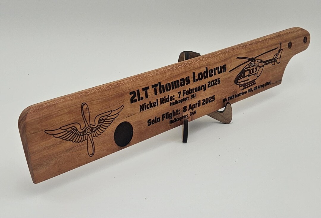 Nickel and Solo Flight Plaque - Etsy