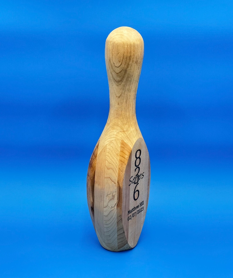 300 Bowling Pin Trophy - Hard Maple - Etsy