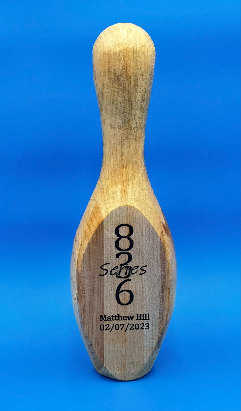 300 Bowling Pin Trophy - Hard Maple - Etsy