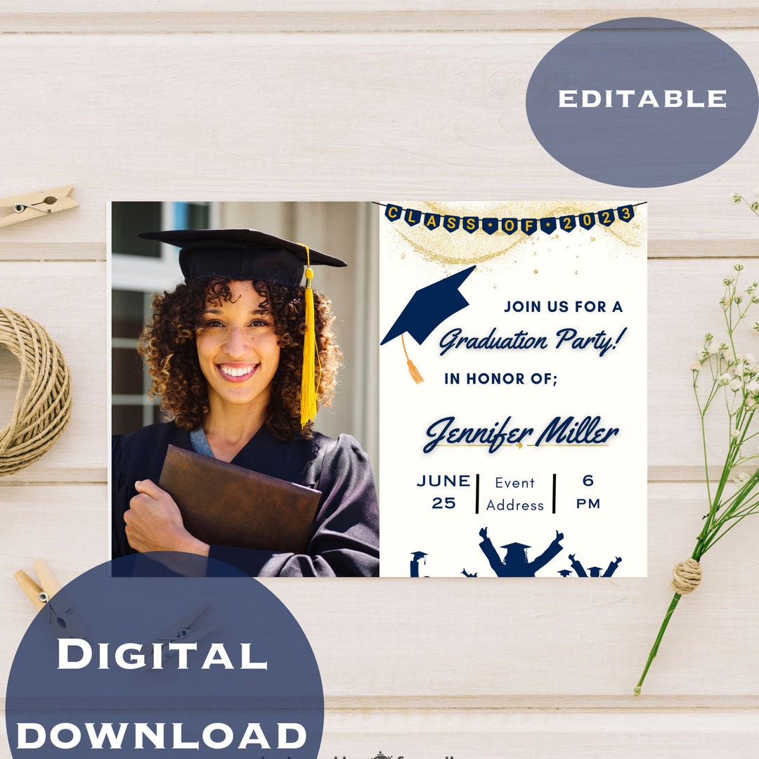 Graduation Party Invitation Template, Graduation Invitation Template ...