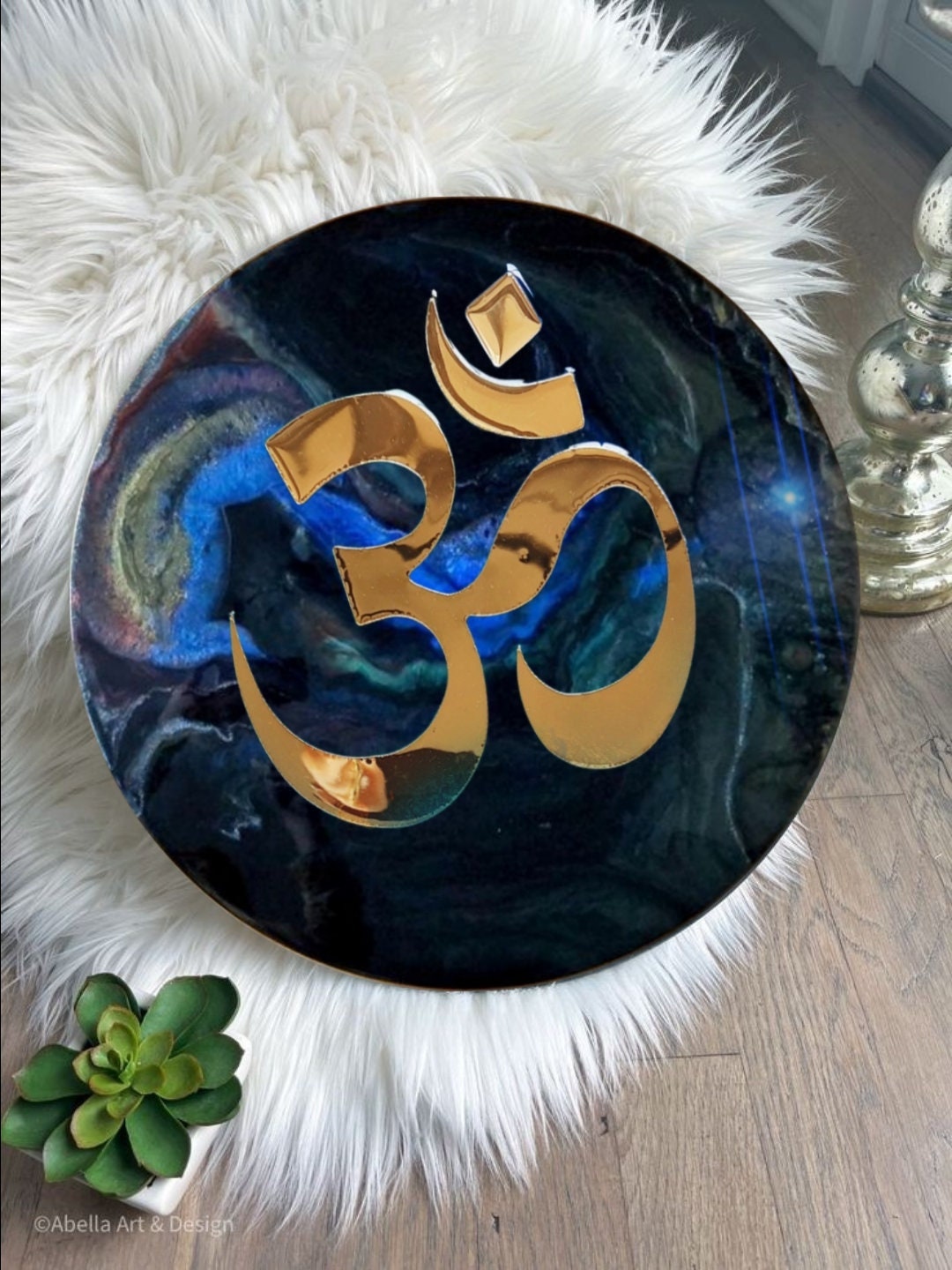 Om Wall Art, Modern Art Om Symbol, Original Abstract Wall Art, Om Sign ...