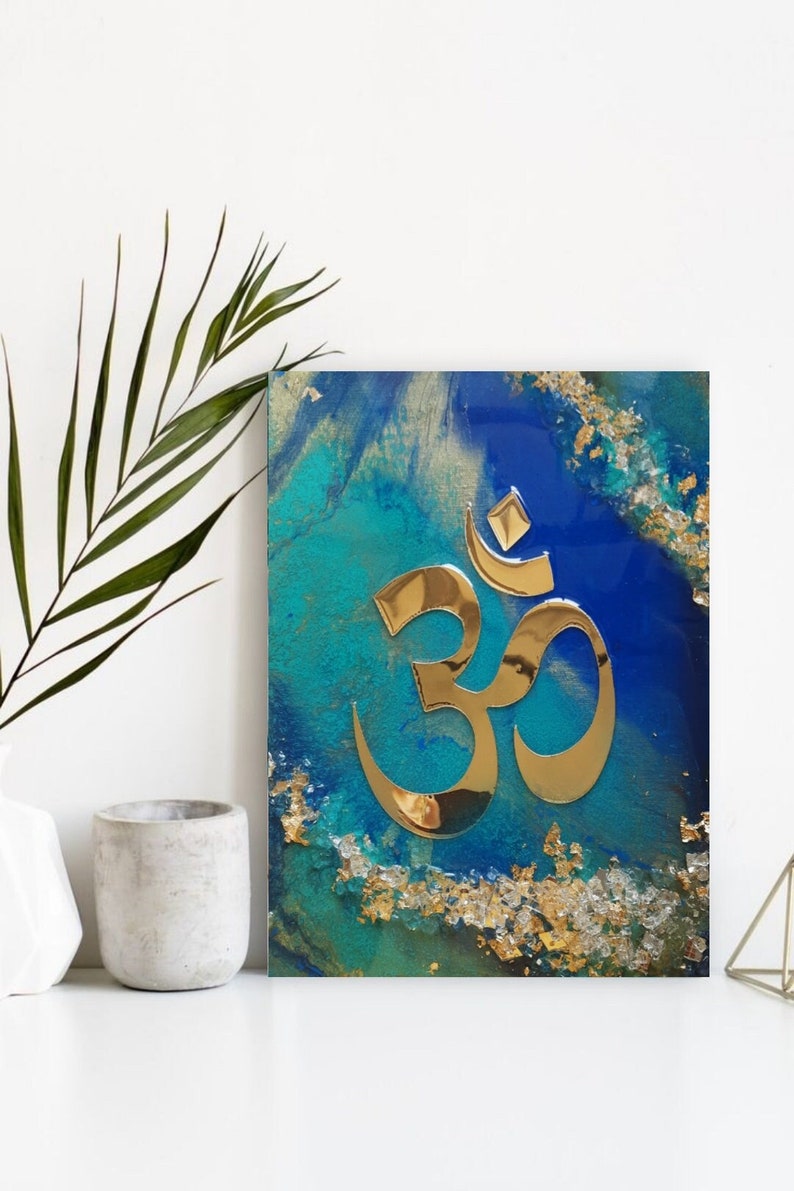 Om Wall Decor, Om Wall Art, Hindu Religion Art, Om Gift, Original ...