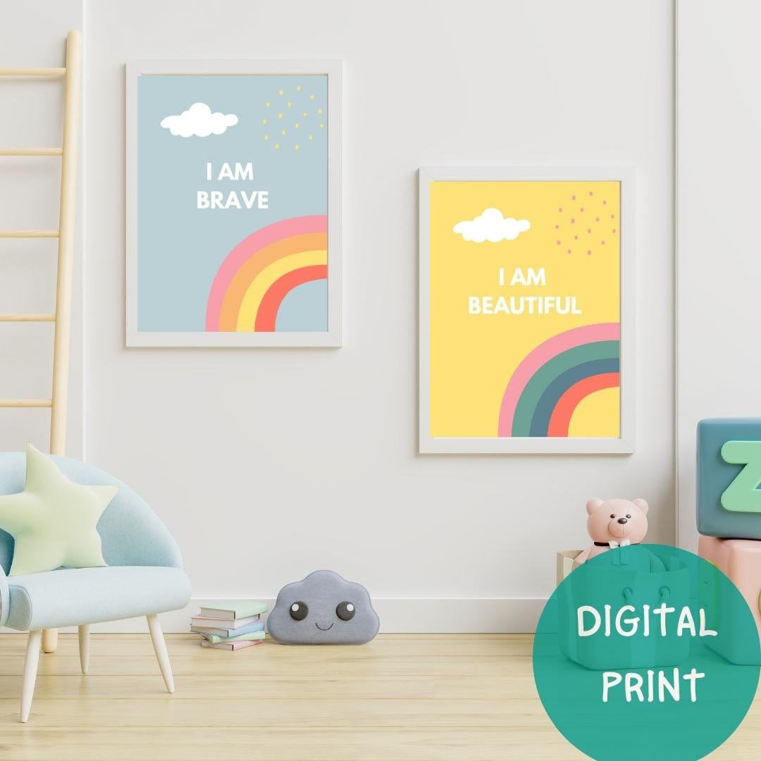 Kids Positive Affirmations Printable Wall Art Kids Room Decor - Etsy