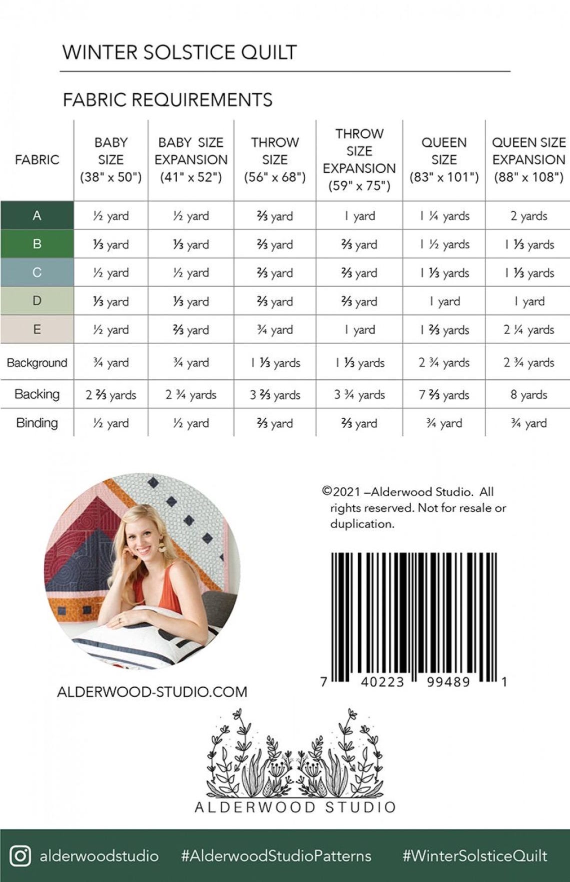 Winter Solstice Quilt Pattern by Alderwood Studio Patterns - Etsy